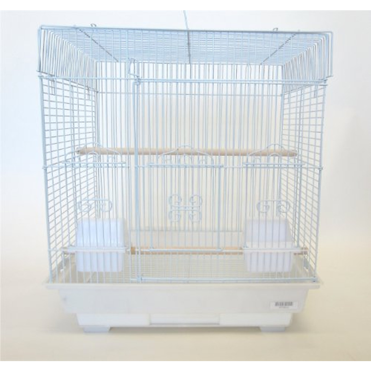 YML 3/8-Inch Bar Spacing SquareTop Small Bird Cage, 18-Inch by 14-Inch, White