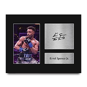 HWC Trading Errol Spence Jr Boxing Gifts Printed Signed Autograph Picture for Boxer Memorabilia Fans - US Letter Size