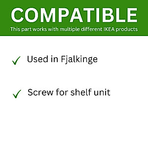 Spare Hardware Parts Shelf Unit Long Screw (Replacement for IKEA Part #100106) (Pack of 8)