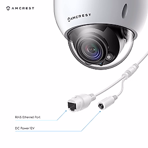 Amcrest 4K Optical Zoom AI POE Camera, Varifocal 8MP Outdoor POE IP Camera Dome, Face/Human/Vehicle Detection, 2.7mm~13.5mm Lens, IP67, 5X Optical Zoom, (IP8M-VD2893EW-AI)