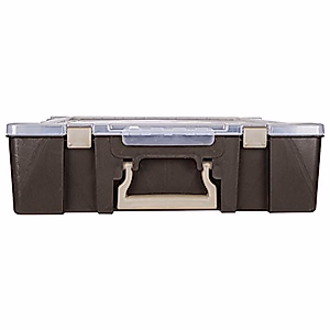 Flambeau Outdoors 9030 Super Max Satchel, Portable Fishing & Tackle Storage with Zerust Anti-Corrosion Technology, Black/Clear 17.25x16.75x5-Inch