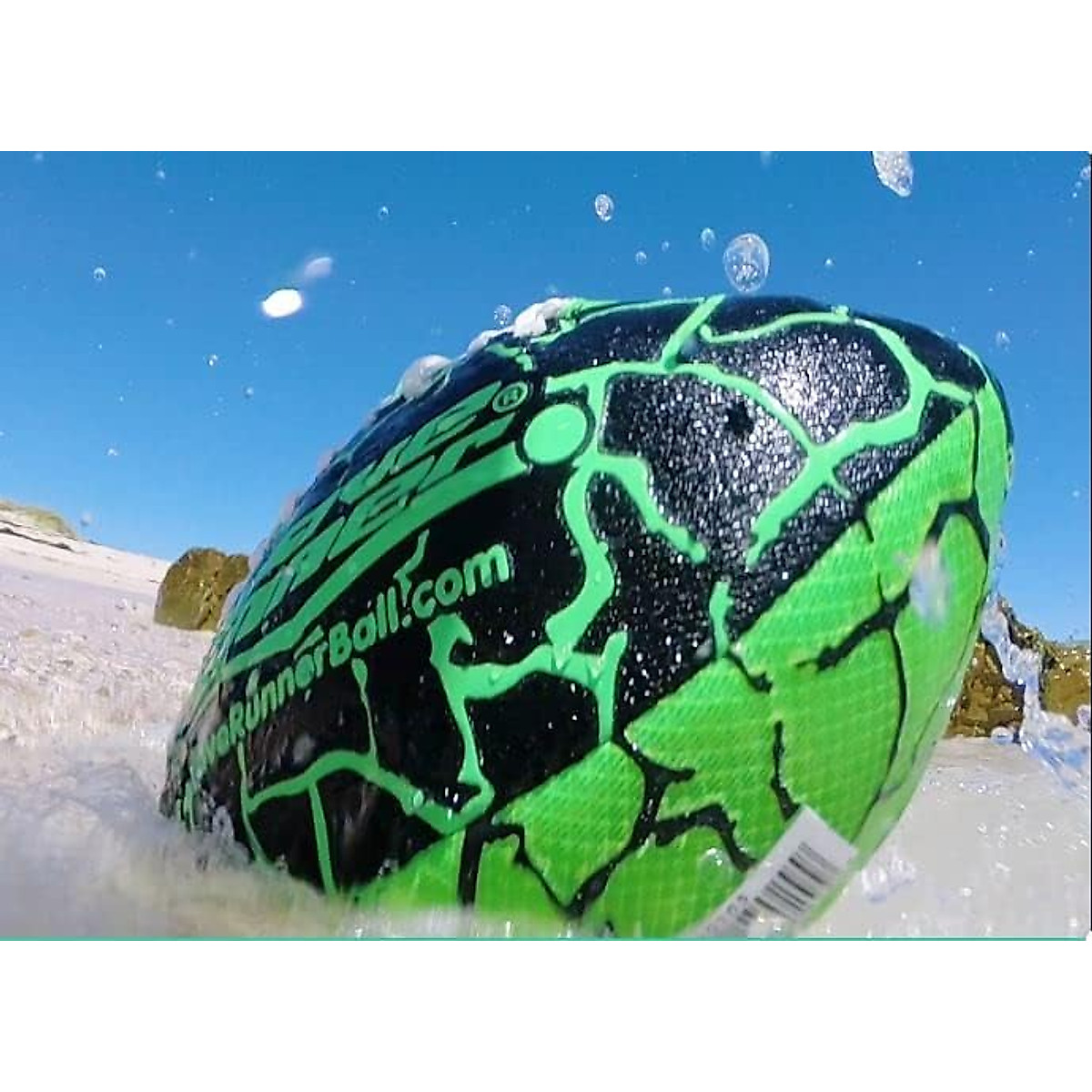 Wave Runner Grip It Waterproof Football- Size 9.25 Inches with Sure-Grip Technology | Let's Play Football in The Water! (Random Color)
