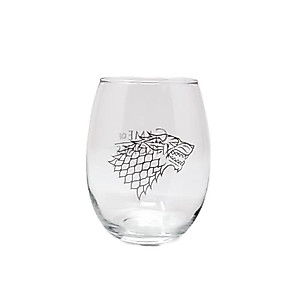 Game of Thrones Collectible Wine Glass Set (House Stark & House Targaryen)