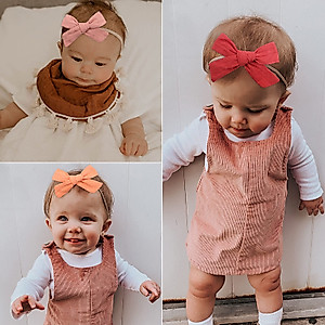 doboi 20PCS Baby Girls Headbands Hair Bows Nylon Linen Hairbands Handmade Hair Accessories for Newborn Infant Toddlers Little Girl and Kids