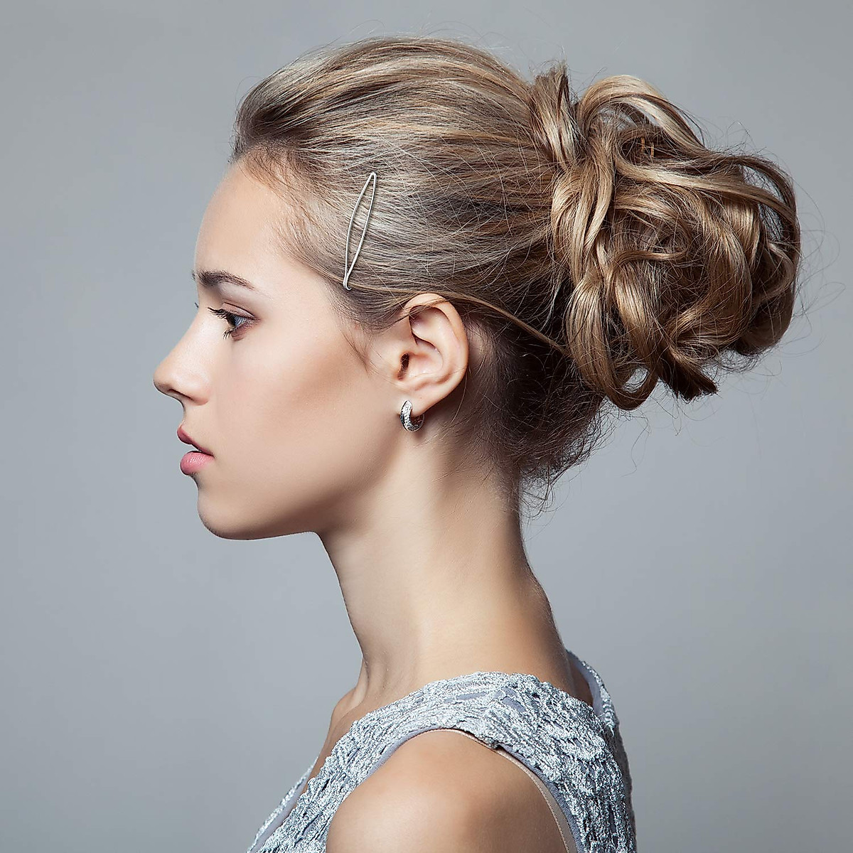 10 Pieces Metal Hair Clips Geometric Barrettes for Women Girls Hair Styling Pins Minimalist Decorative Wedding Dainty Accessories Headwear (Silver)