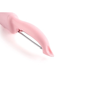 Spring Chef Premium Swivel Vegetable Peeler, Soft Grip Handle and Ultra Sharp Stainless Steel Blades - Perfect Kitchen Peeler For Veggie, Fruit, Potato, Carrot, Apple - Pink Lemonade