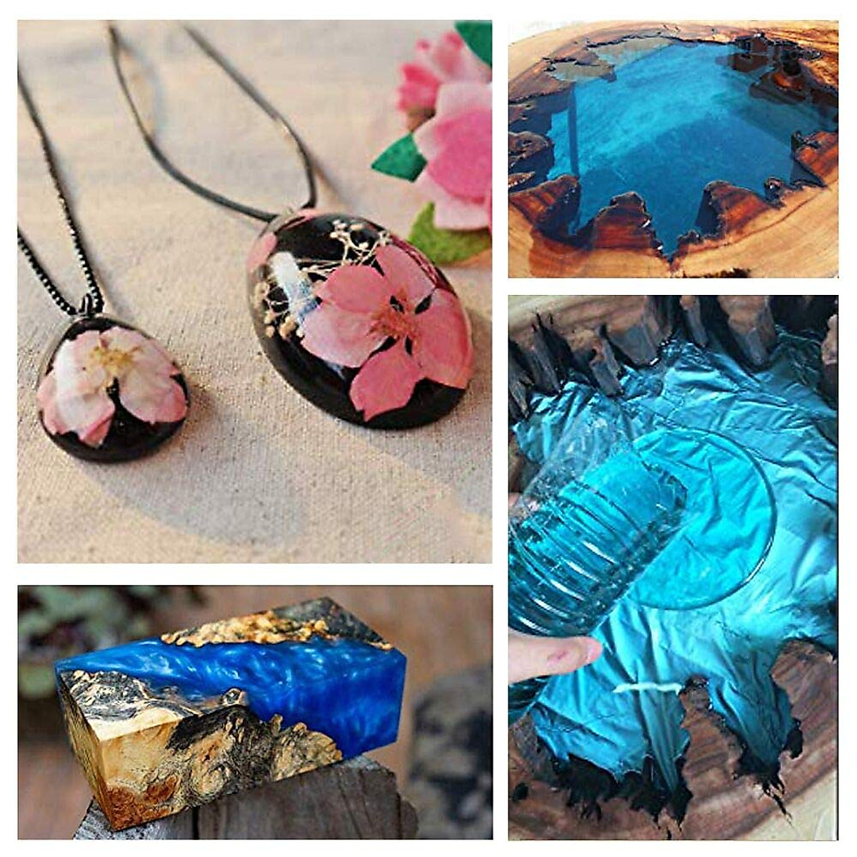 32 OZ Epoxy Resin Clear for Resin Molds, Resin Epoxy Starter Kit, 2 Part Resin for for Jewelry- Including Resin and Hardener (Each 16OZ) with 4 pcs Measuring Cups, 3pcs Sticks, 1 Pair Glove…