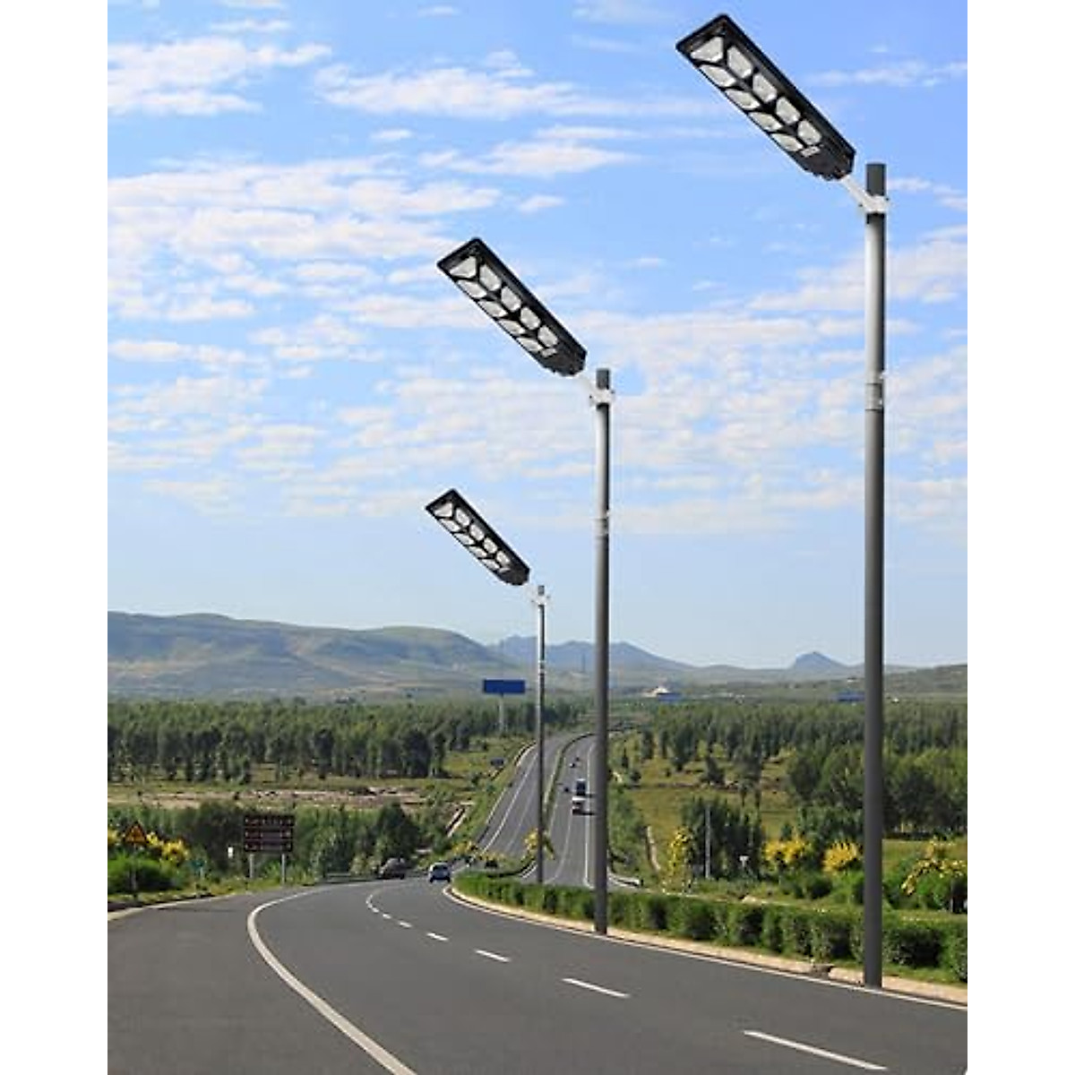 ZXXHNNAIH Solar Street Light Solar Parking Lot Light,with Motion Sensor and Remote Control,IP67 Waterproof,for Basketball Court Parking Lot