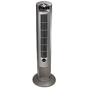 Lasko Portable Electric 42" Oscillating Tower Fan with Fresh Air Ionizer, Timer and Remote Control for Indoor, Bedroom and Home Office Use, Silver 2551