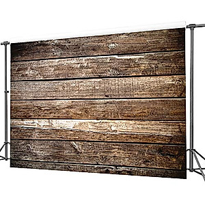 LYWYGG 7x5ft Photography Backdrop Brown Wood Backdrops Photography Wood Floor Wall Background Photographyers CP-172