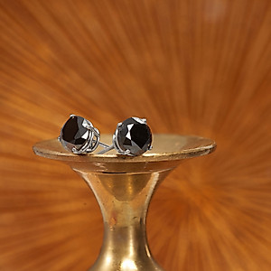 Ross-Simons 2.00 ct. t.w. Black Diamond Stud Earrings in 14kt White Gold