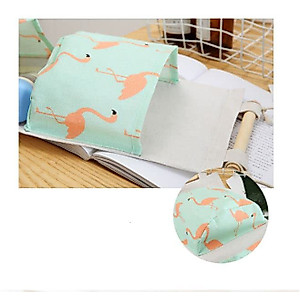 Fabric Wall Hanging Organizer with Three Pockets and Waterproof Lining - Bear Pink