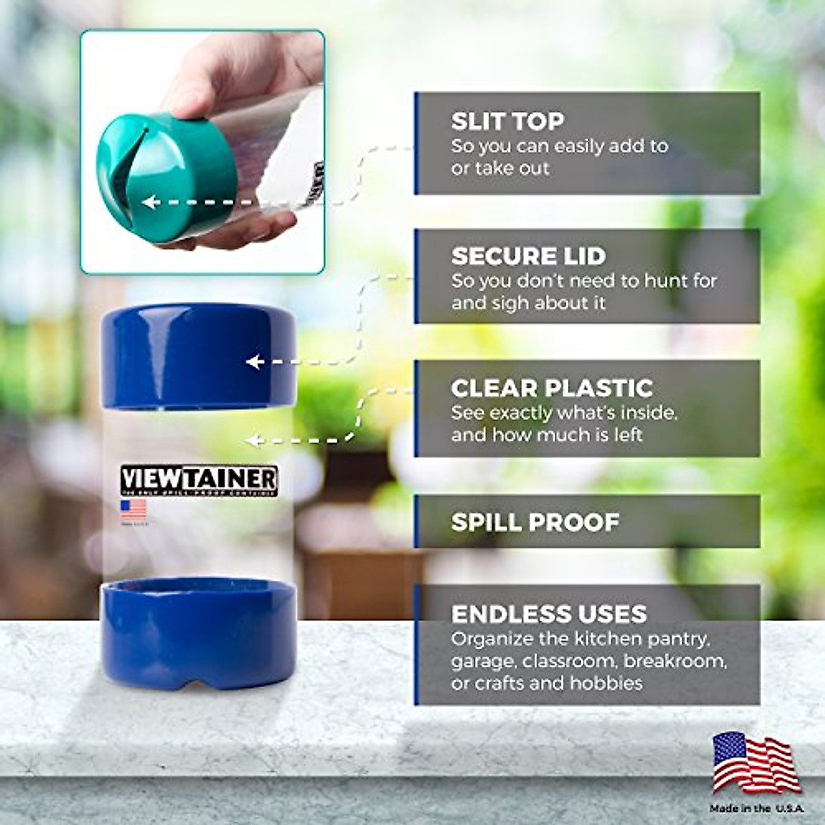 Viewtainer Slit-Top 4-Pack - 2.75" (Blue/Green)