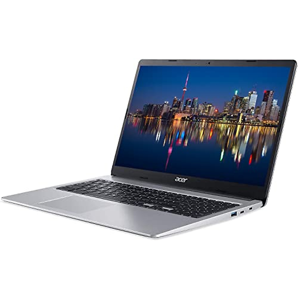 Acer 2023 15" FHD IPS Touchscreen Laptop, Intel Celeron Processor Up to 2.78GHz, 4GB RAM, 128GB Storage(64GB SSD+64GB MicroSD), Intel 4K Graphics, 6th Gen WiFi, Chrome OS, Dale Silver-(Renewed)