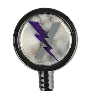 Lightning X Premium Cardiology Professional Dual Head Stainless Steel Stethoscope - Black