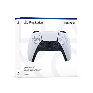 PlayStation 5 DualSense Wireless Controller (White) Bundle with 6Ave Microfiber Cleaning Cloth