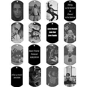 OYEFLY Custom Personalized Photo Picture Text Engraved Necklace Pendant For Lover Couples (1)