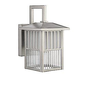 Chloe Lighting CH22025PN11-OD1 Transitional Frisco, Transitional 1-light Painted Nickel Outdoor Wall Sconce, 10.75-Inch