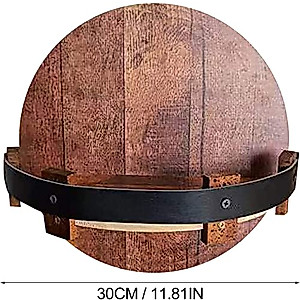 Whiskey Barrel Rack Vintage Wooden Liquor Bottle Display Shelf Kitchen Barware Mini Bar Wall-Mounted Shelves Rack Holders New