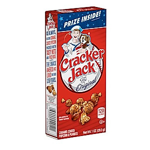 Cracker Jack Caramel Coated Popcorn & Peanuts, Original, 1 Ounce Boxes (Pack of 25)