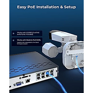 REOLINK 4K Floodlight Camera for PoE Security Camera System, IP Outdoor Camera in 180 Degree Ultra-Wide Angle, Human/Vehicle/Pet Alerts, 1800 Lumen Floodlights, Two Way Talk, Duo Floodlight PoE