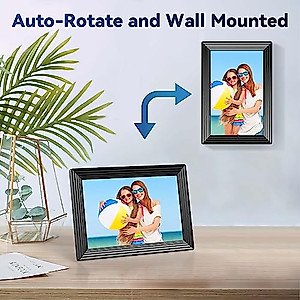 Frameo 10.1" WiFi Digital Picture Frame, Smart Digital Photo Frame with 16GB Storage, 1280x800 IPS HD Touch Screen, Auto-Rotate, Easy Setup to Share Photos or Videos Remotely via App from Anywhere