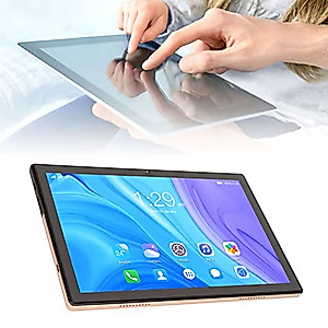 Bewinner 10 Inch Tablet for Android 11,6GB RAM 128GB ROM, 1920 x 1200 IPS HD Touchscreen,Octa Core Processor, Dual Sim 4G Calling Tablet, WiFi Bluetooth Tablet PC Gold(US)