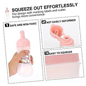 SOLUSTRE 3pcs Leakproof Decorating Ketchup Plastic Container Squirt Kitchen Sauce Green Liquids with White Squeeze Cap Oil Pink Tools Condiment Bbq Seasoning Cruet Condiments Sauces Icing