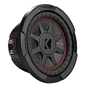KICKER CompRT 6.75"(165mm) Subwoofer, DVC, 2-ohm, RoHS Compliant