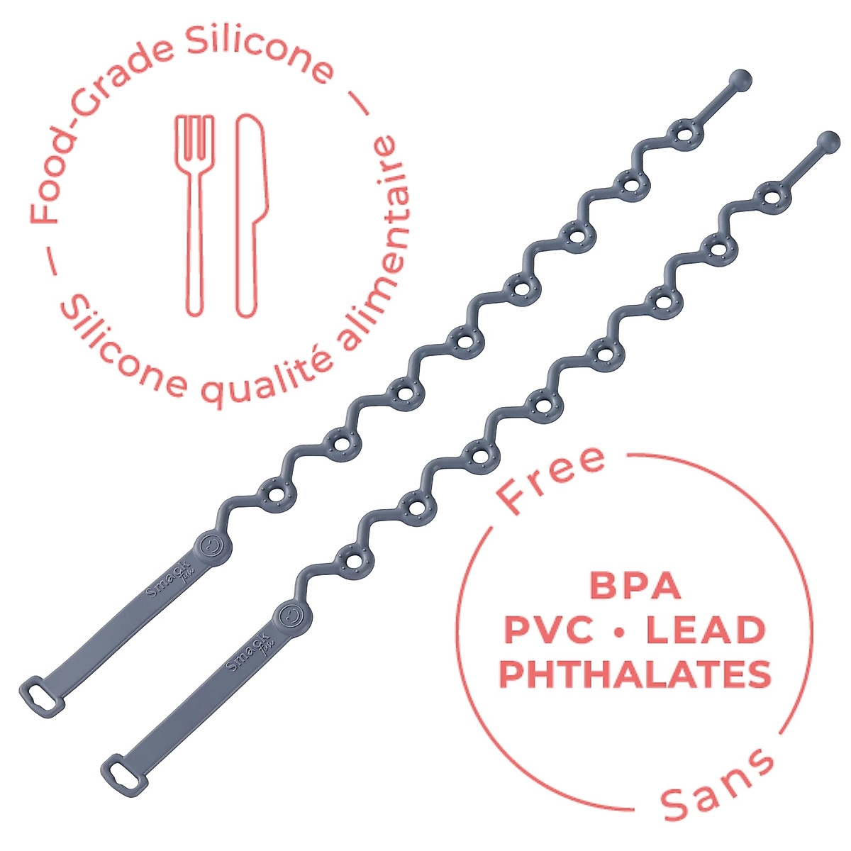 Smack Fun-Toy Straps for baby - Keep toy, bottle & pacifier Off The Floor - Great for Stroller, High Chair and Car Seat - 2-Pack(Tradewinds)