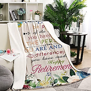 Onecmore Retirement Gifts for Women 2022 Throw Blanket,Retirement Appreciation Gifts for Boss Coworkers,Retire Party Gifts for Friends,Grandma,Teachers,Nurses Soft Throw Blankets (retire1,50"x 60")