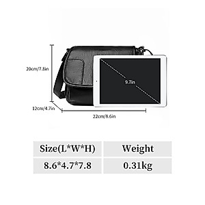 Oichy Shoulder Handbags for Women Lightweight Purses and Handbags PU Leather Crossbody Bags Fashion Messenger Bags (Black)