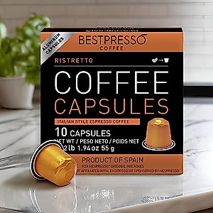 Bestpresso Coffee For Nespresso Original Machine 120 Aluminum Pods Certified Genuine Espresso Variety Pack Pods Compatible with Nespresso Original (Intense Variety Pack)