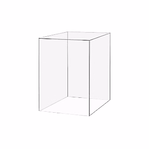 4" x 4" x 6" Clear Acrylic Display Box with One Open Side No Lid Versatile Rectangular Plexiglass Retail Product Riser or Merchandise Storage Bin by Marketing Holders