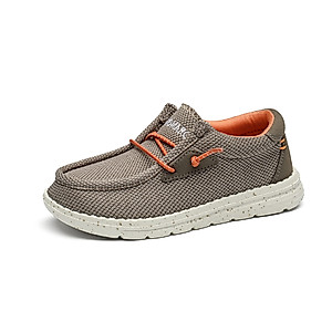 Bruno Marc Boys Slip-On Casual Comfortable Lightweight Loafer Shoes, Khaki - 12 Little Kid (SBLS2213K)
