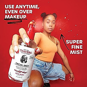 Thayers Alcohol-Free Witch Hazel Facial Mist Toner with Aloe Vera, Rose Petal, Soothing and Hydrating, For All Skin Types, 8 oz