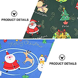 Fabric Fabric Christmas Fabric Bundles Sewing Craft Square Patchwork Printed Fabric Scraps Quilting Sewing Fabric for DIY Christmas 20Pcs Quilting Quilted