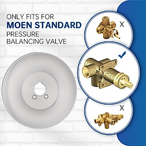 Shower Escutcheon Plate for Moen 16090, Shower Replacement Parts for Moen Chateau Collection, Escutcheon Replacement Fits for Moen Chateau Collection One-Handle Tub and Shower Faucets (Brushed Nickel)