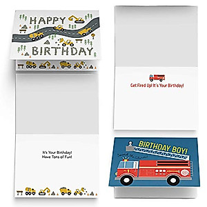 Tiny Expressions - 10 Kids Birthday Cards with Inside Messages and Envelopes