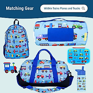 Wildkin Kids Insulated Lunch Box Bag for Boys and Girls, Perfect Size for Packing Hot or Cold Snacks for School and Travel, Mom's Choice Award Winner (Trains, Planes & Trucks)