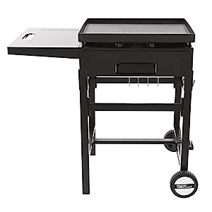 Royal Gourmet Flat Top Grill 2 Burner Outdoor Propane Gas Griddle Comal Para Tacos, Pupusas, Stove Top Grill for Gas Stove, GB2000, Black