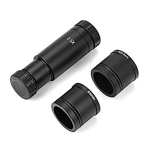 C Mount Adapter Microscope Adapter 0.5× C Mount Lens Adapter Set 23.2mm/30mm /30.5mm Ports for CCD Camera and Digital Eyepiece