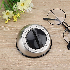 Kitchen Timer, Dome Stainless Steel Shape Time Reminde Tools 60 Minutes Countdown Alarm Clock for Home Kitchen Cooking