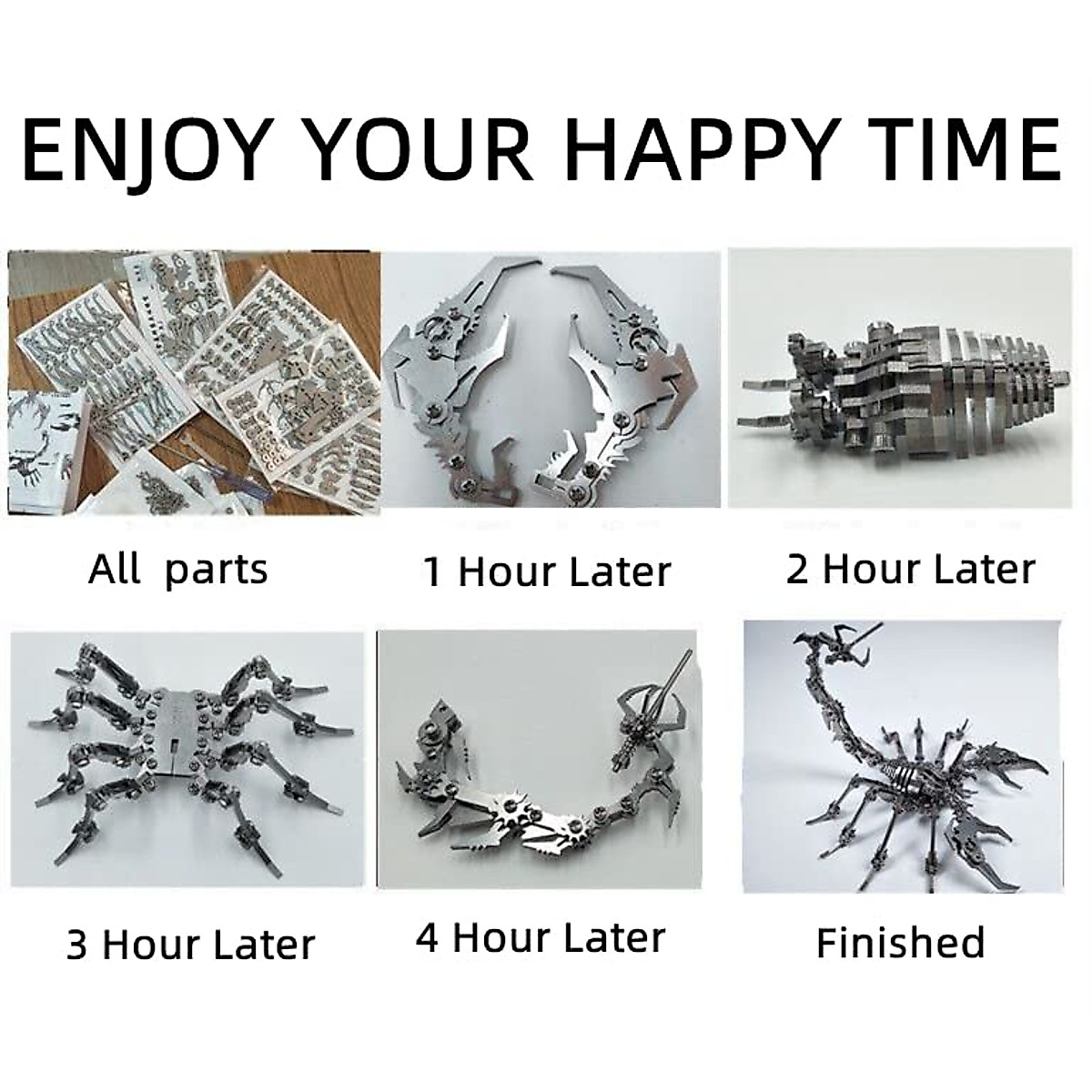 3D Metal Puzzles for Adults, Scorpion King DIY Model Kit Toys - 3D Jigsaw Puzzle Stainless Steel Hand Assembled Detachable Model, Home Decoration Art Craft Gifts Desk Ornaments Toy for Teens & Adult