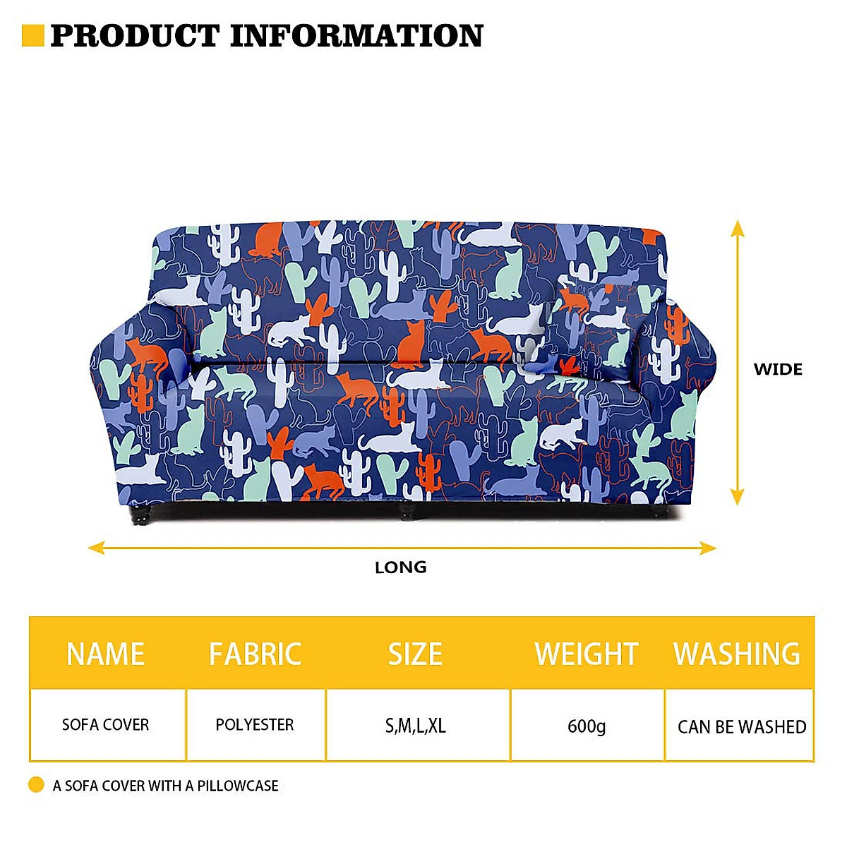 UNICEU Ocean Tropical Fish Dolphin Print Cover for Sofa 1 2 3 4 Seats Stretch Sofa Slipcover Couch Covers Living Room Blue