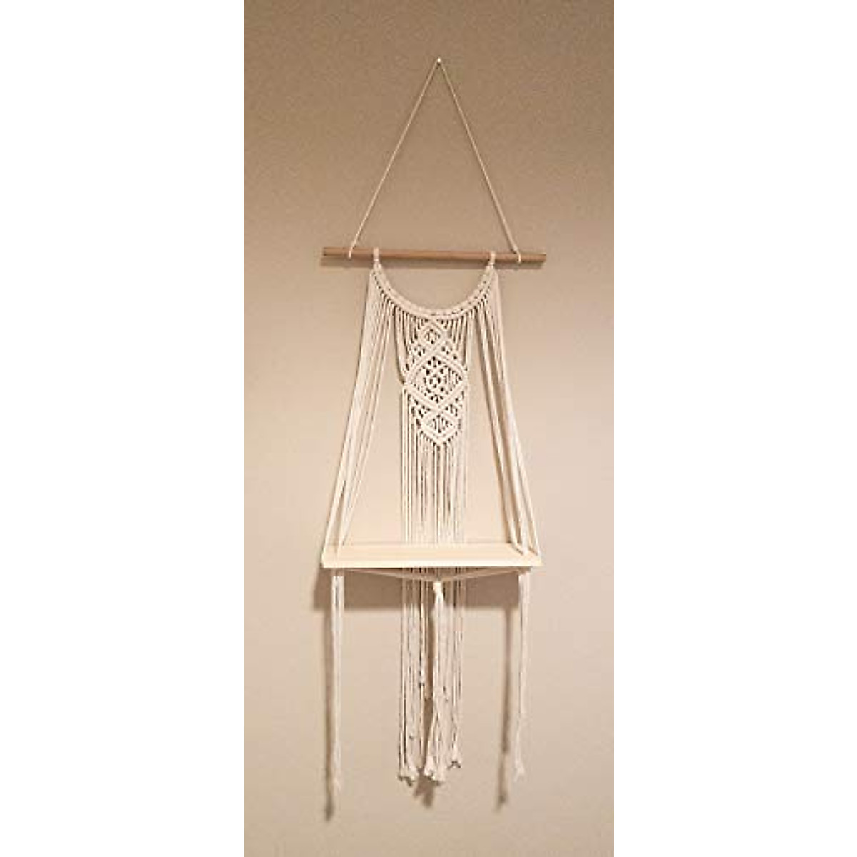 Shaelin Home, Macrame Shelf, Macrame Wall Hanging Shelf, Boho Decor, Floating Shelf, Boho Hanging Shelf, Beach House Wall Decor, Wall Shelves, Macrame Boho Decor, Hanging Plant Shelf