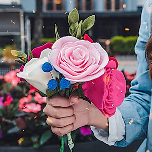 BUYGOO 60Pcs Stiff Felt Fabric Sheets, 12 x 12 inches Assorted Felt Sheets Craft Felt Sheets 1mm Thick for DIY Crafts, Sewing, Crafting Projects