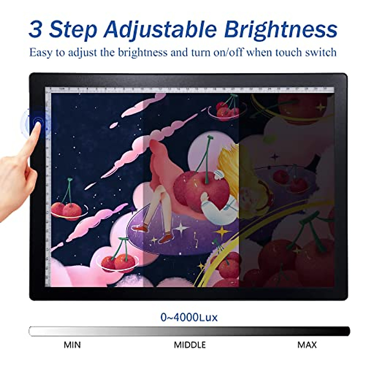A4 LED Light Pad Light Board for Tracing Light Table Light Pad Tracing Light Box Cricut Light Pad