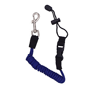 METER STAR 2 PCS Random Color Anti-Lost Elastic Kayak Canoe Paddle Leash Safety Boat Fishing Rod Pole Coiled Lanyard Cord Tie Rope