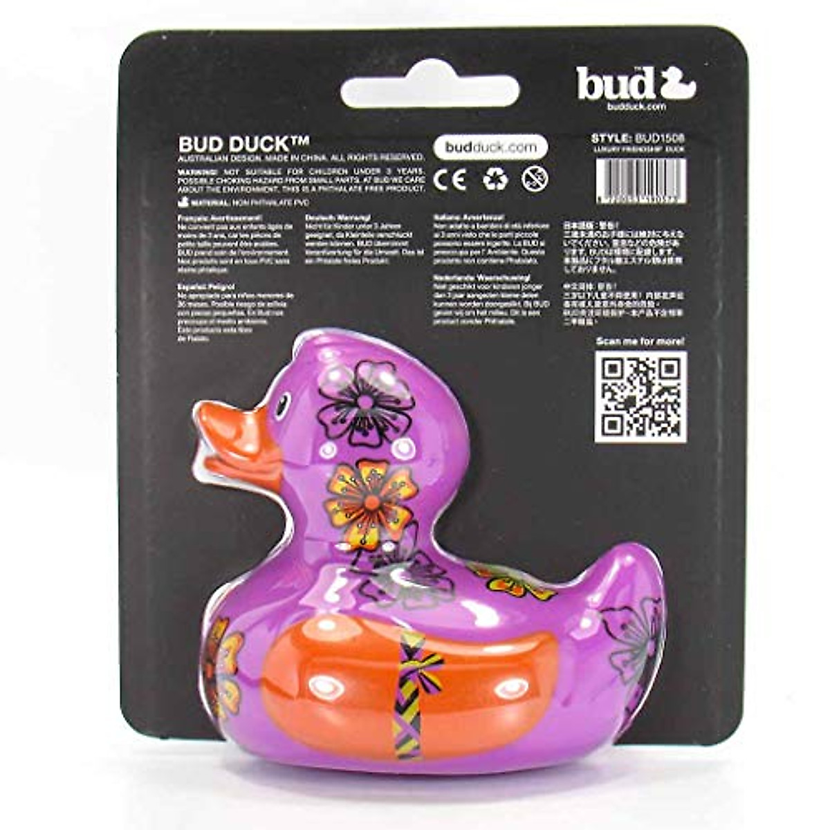 Friendship (BFF) Rubber Duck by Bud Ducks | Elegant Gift Ready Packaging - "Best friends come in all shapes and sizes" | Child Safe | Collectable